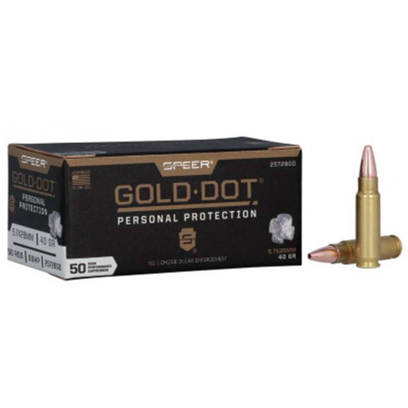 Cartouches GOLD DOT 5.7X28MM 40GR GDHP les 1000 - KLB ARMES